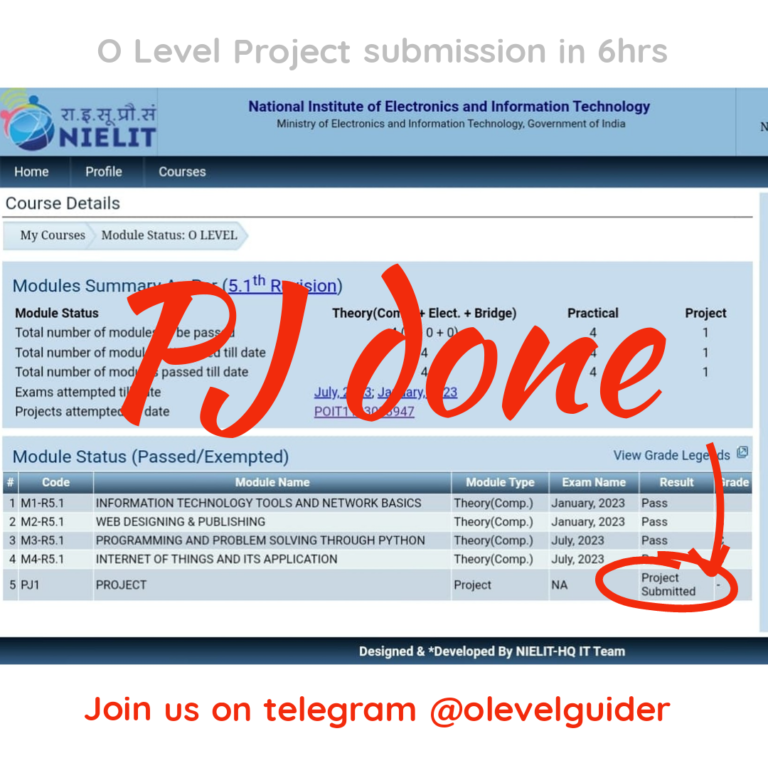 O Level Project Guide: Submission, Topics, and Tips