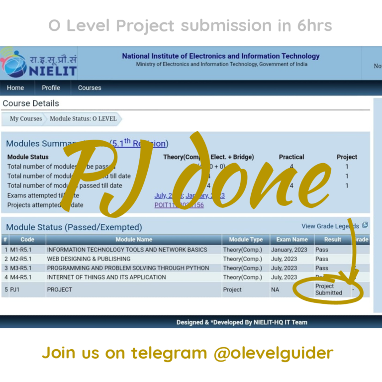 O Level Project Guide: Submission, Topics, and Tips